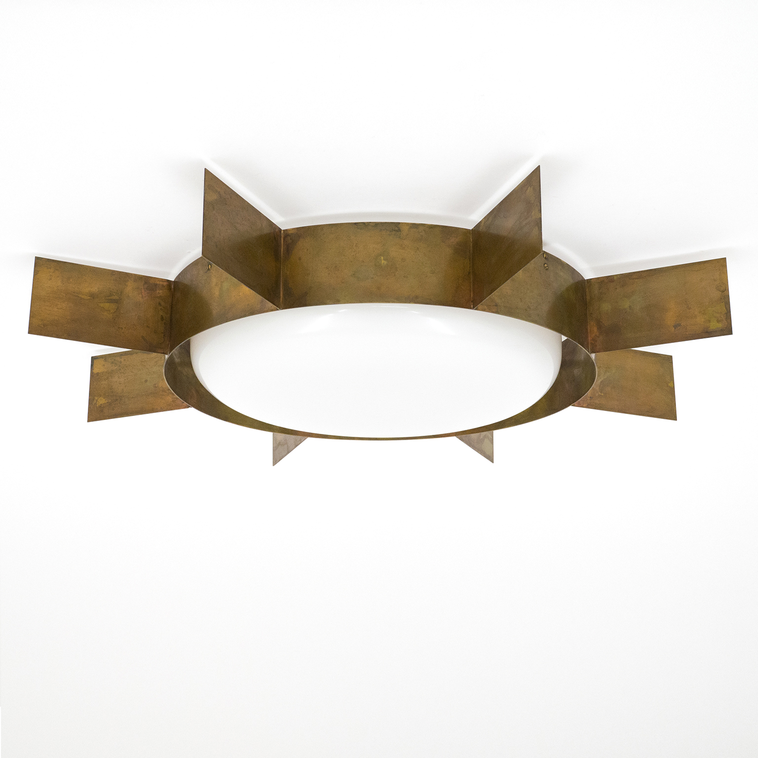 Gio Ponti Brass ‚Sole‘ Ceiling Lights, 1950s – mdrn