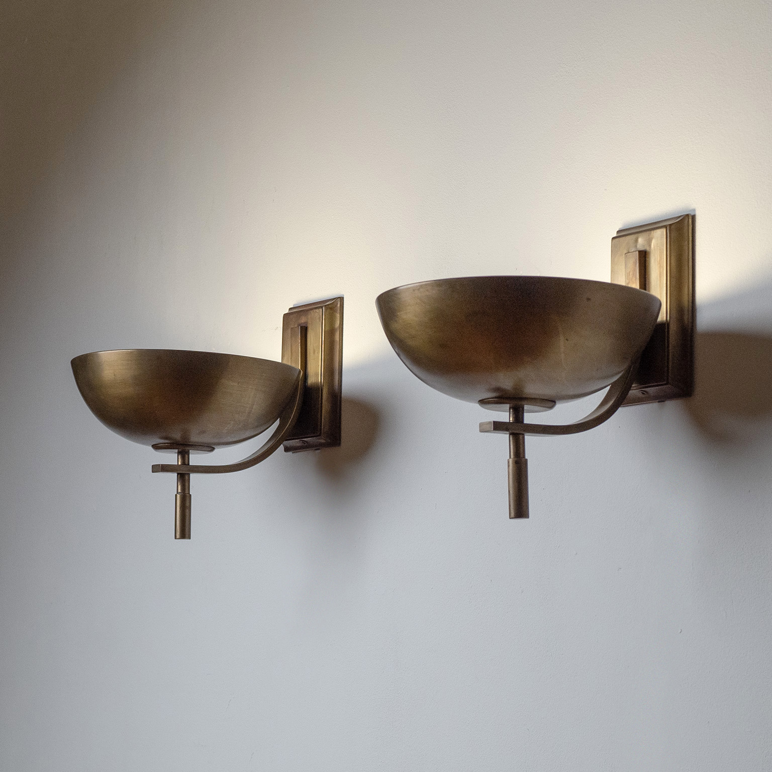 Art Deco Brass Wall Lights, 1930s – mdrn
